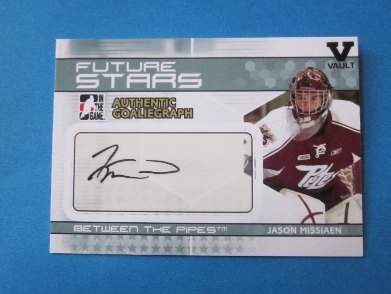 2009-10 ITG Jason Missiaen Autograph Card Hockey Final Vault Black | eBay
