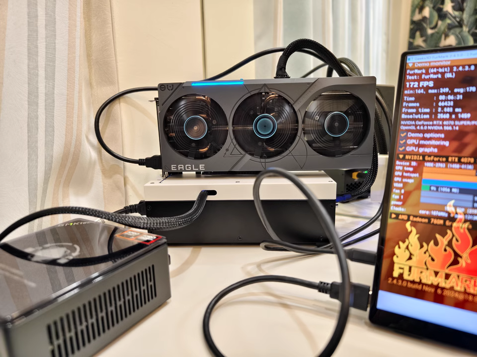 eGPU OCuLink External GPU Dock PCIe 4.0 x4 550W TGX Compatible | eBay UK