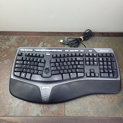 Microsoft Natural Ergonomic Keyboard 4000 V1.0 Wired USB Black Read ...