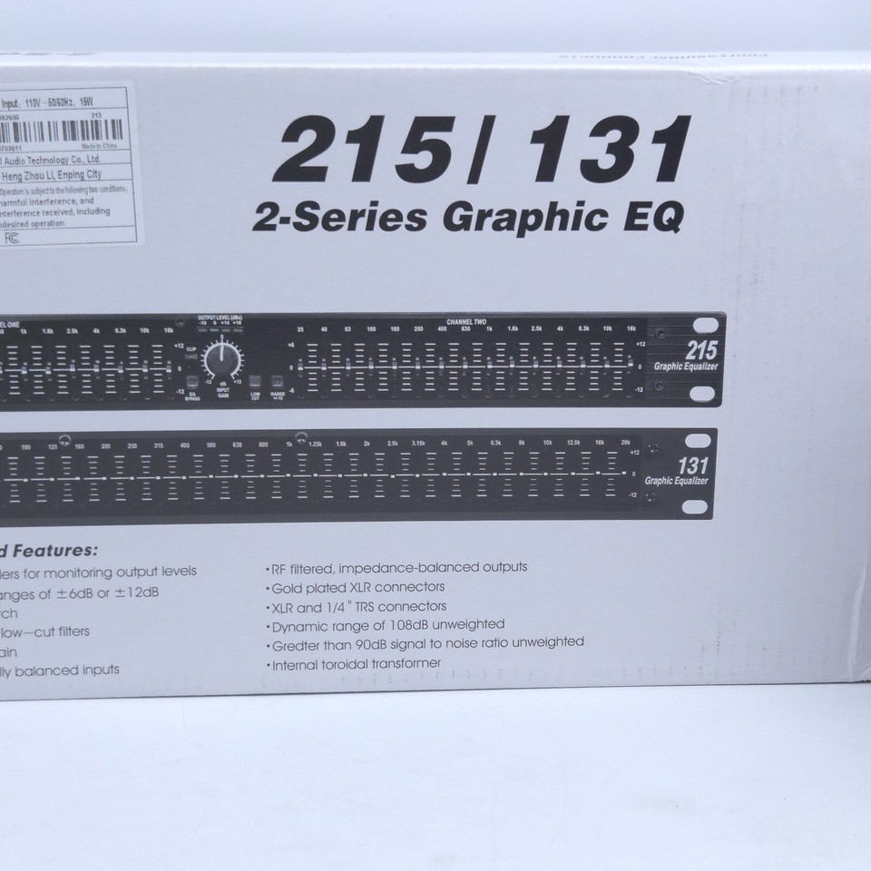 Graphic Equalizer 15-Band Stereo EQ for Home Audio, Dual Channel ...