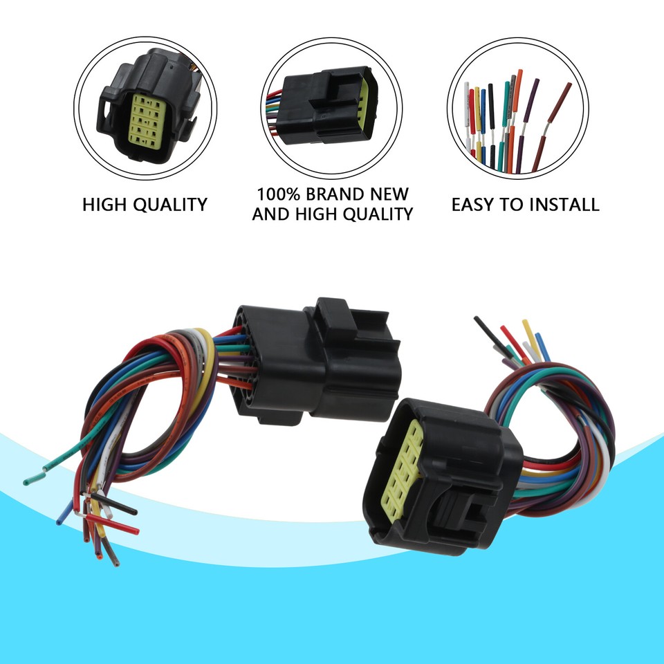 10 Pin 10 Wire Waterproof Electrical 1.8mm Wire Connector Mating ...