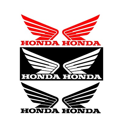Honda Wing Logo Vinyl Decal Stickers Left and Right Shipped with ...