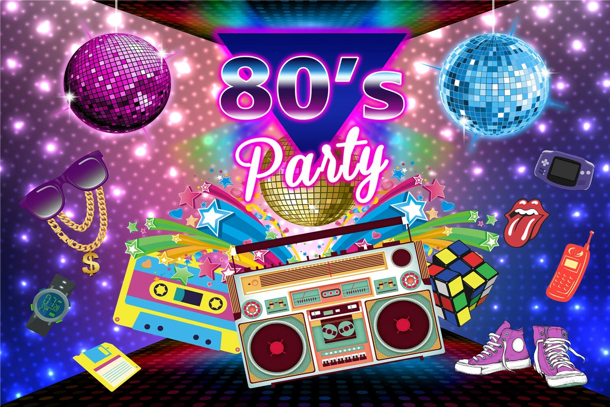 80s Party Background