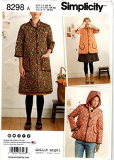 Simplicity Pattern 8298 Misses Coat & Jacket by Dottie Angel Sz Xs-xl ...
