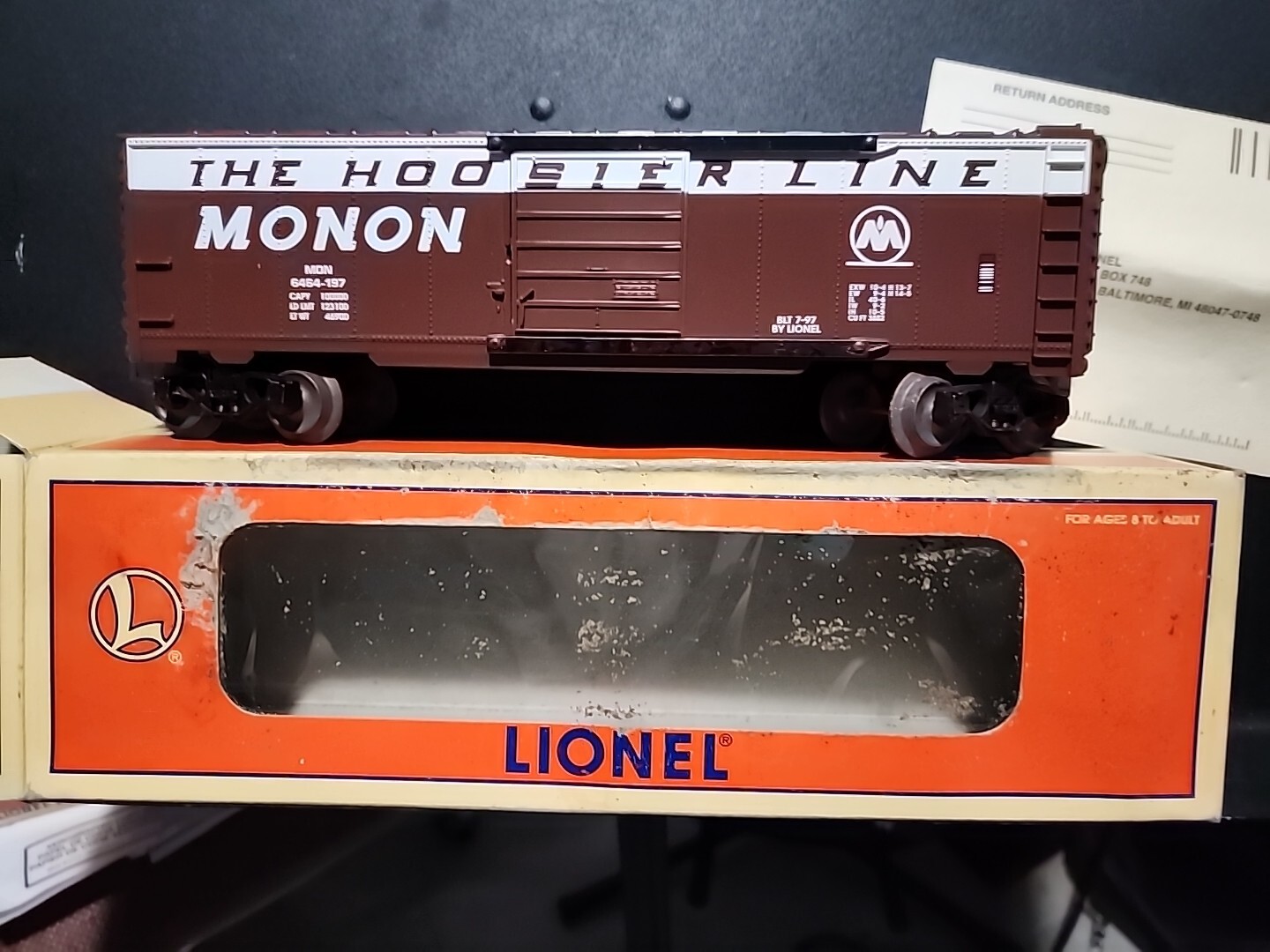 Vintage O Gauge Lionel Monon Hoosier Line Box Car | eBay