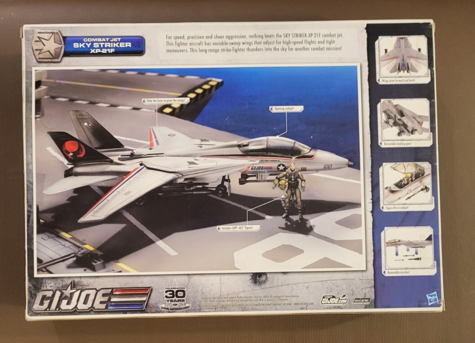 Sky Striker Combat Jet XP-21F G.I. JOE COBRA 30th Anniversary SEALED ...
