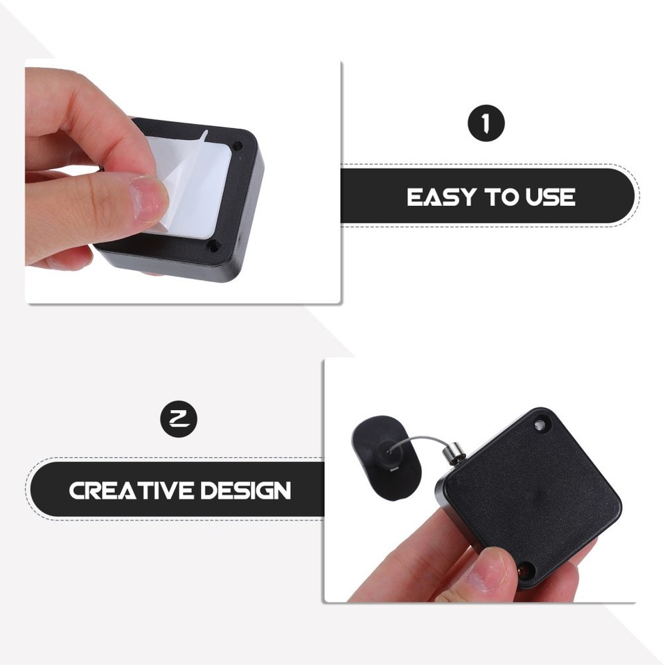 2 Set Remote Control Retractable Security Cable Retention System | eBay ...