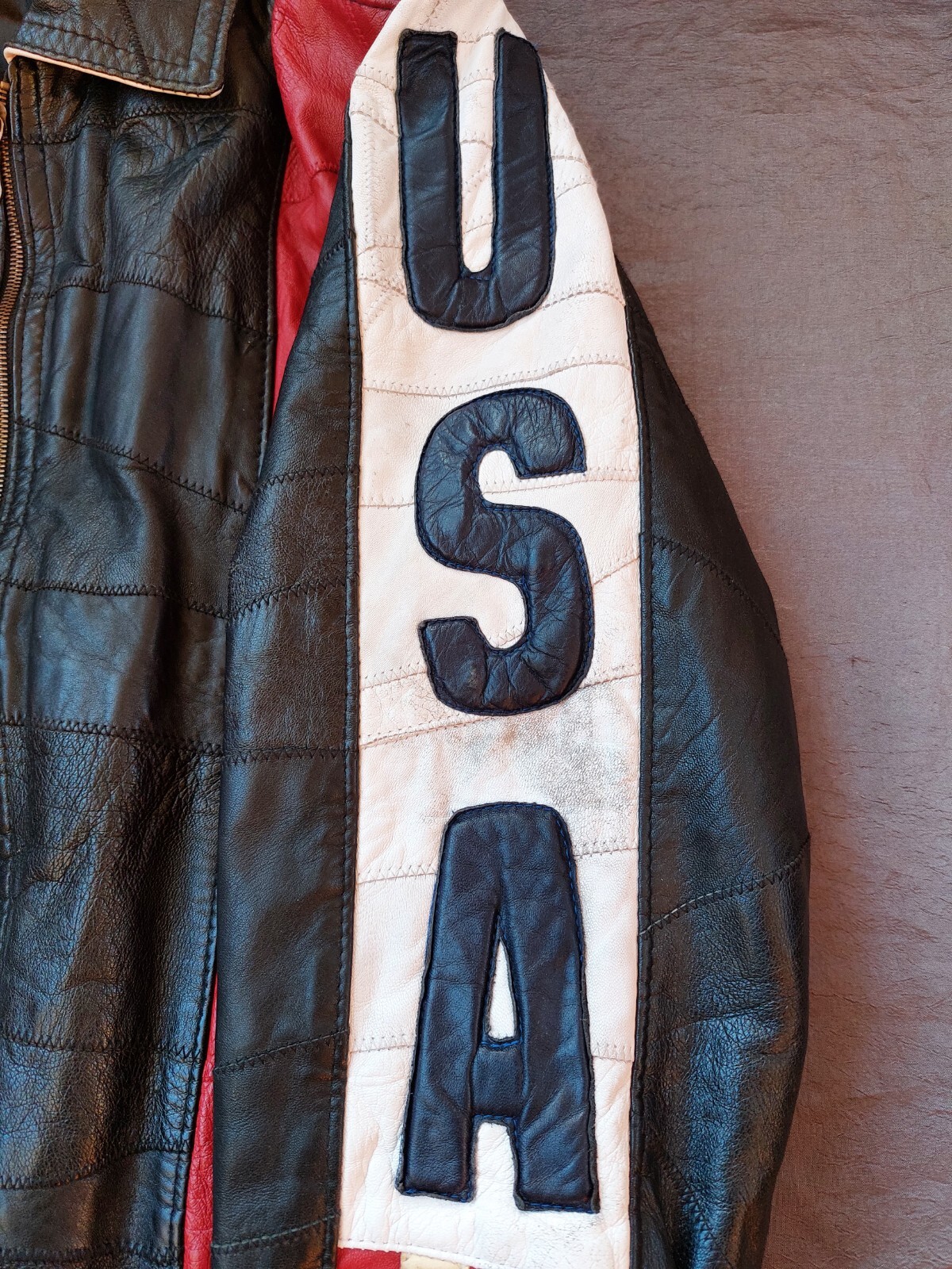 Vintage American leather jacket, made in the USA, Siz… - Gem