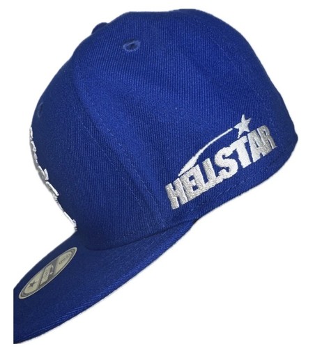 BRAND NEW HELLSTAR BASEBALL HAT FITTED BLUE/WHITE - HYPETREASURES FAST ...