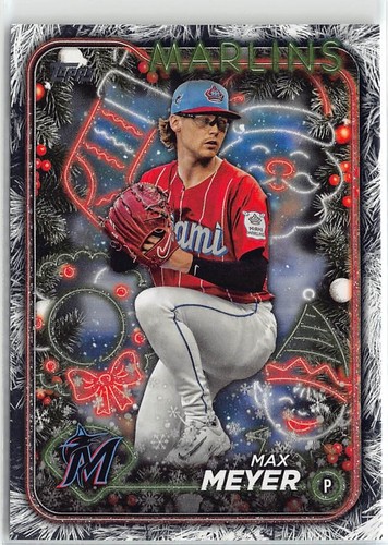2024 Topps Holiday Baseball Max Meyer Holiday Tree Parallel Miami ...