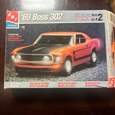 AMT ERTL 1969 FORD BOSS 302 METAL MODEL KIT RARE PRE-PAINTED Just The ...