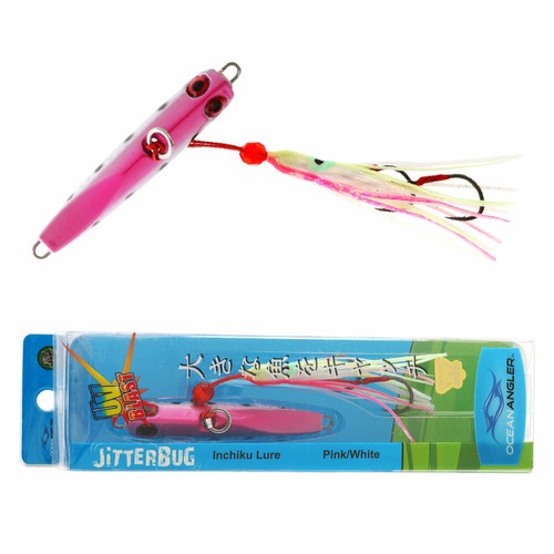 Ocean Angler Jitterbug Inchiku Lure 40g Pink White | eBay