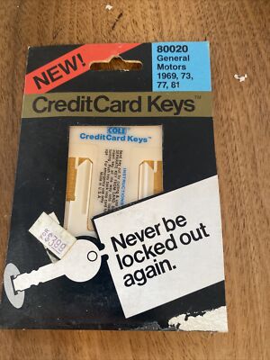 1969 73 77 81 Vtg GM Emergency Credit Card Keys By Cole | Genuine OEM ...