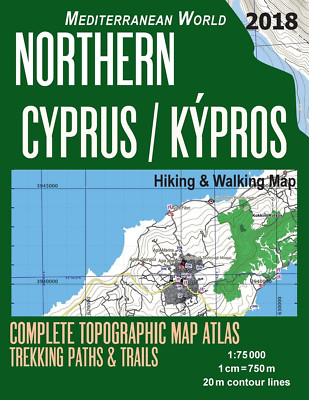 Northern Cyprus / Kypros Hiking & Walking Map 1:75000 Complete ...