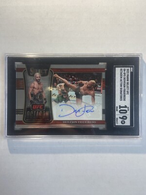 2022 Select UFC Deiveson Figueiredo Octagon Action Signatures Auto SGC ...