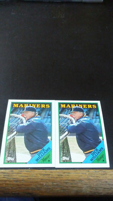 FREE SHIPPING-2 COUNT LOT-Dick Williams-1988 Topps Baseball-MARINERS ...