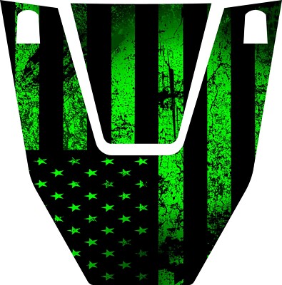 19-2023 HONDA TALON 1000 MATTE GREEN DISTRESS AMERICAN FLAG HOOD ...