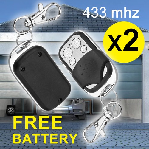 2x Universal Replacement Garage Door Gate Car Cloning Remote Control ...