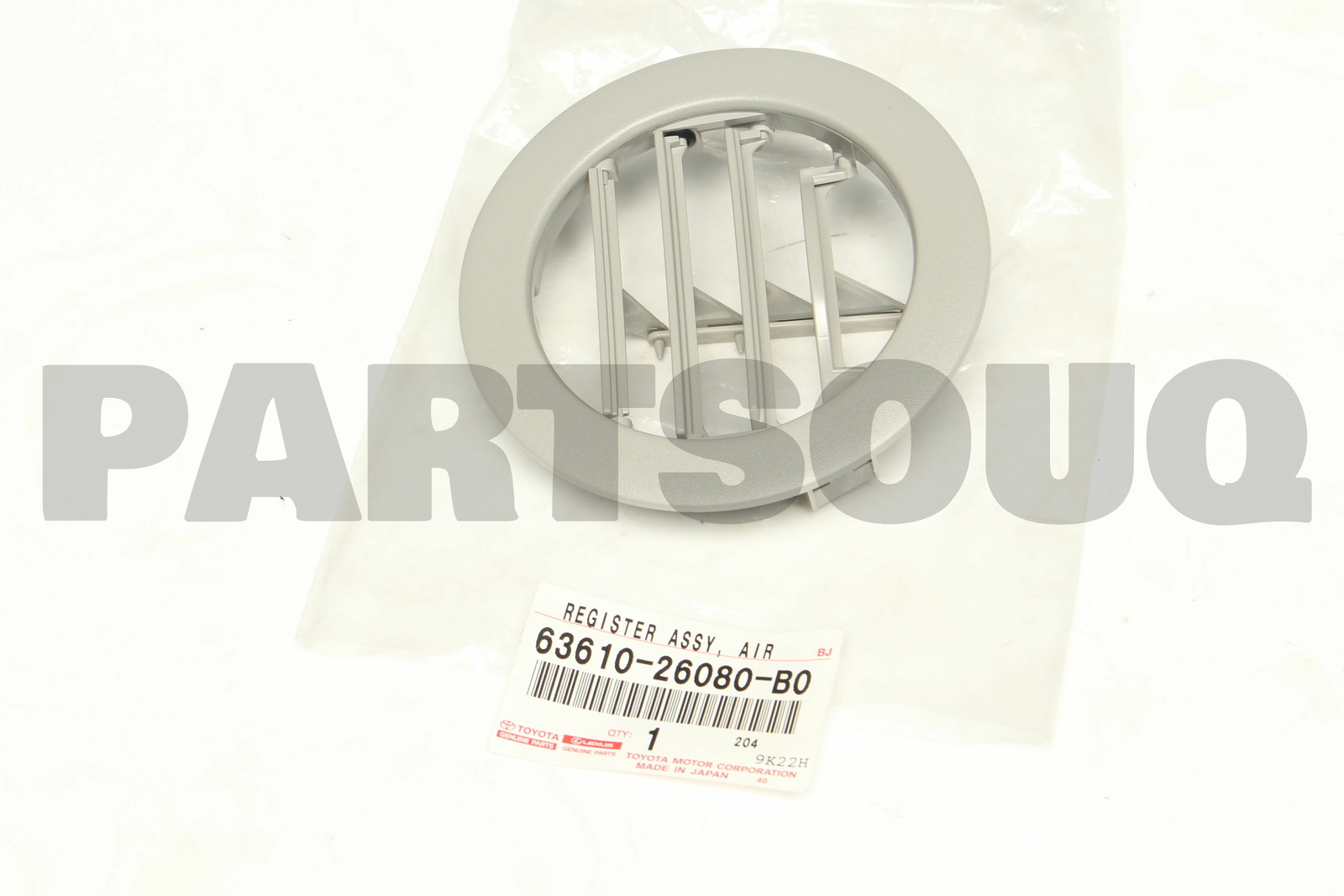 6361026080B0 Genuine Toyota REGISTER ASSY, AIR DUCT, NO.3 63610-26080 ...