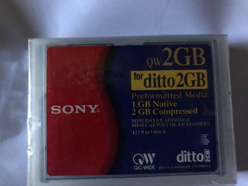 SONY QW 2GB for Ditto Pre-Formatted Media Mini Data Cartridge | eBay