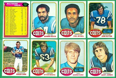 1976 TOPPS BALTIMORE COLTS TEAM SET NM BERT JONES CARR | eBay
