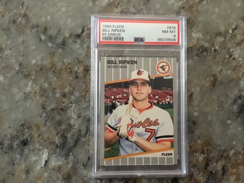 1989 Fleer Bill Ripken FF ERROR Card #616 Billy F**K Face Bat Rare PSA ...