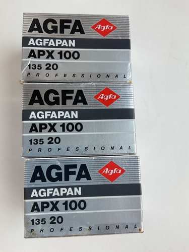 Set Of 3 Unopened Vintage Agfa APX 100 BW Film 135 20 Exposure Expired ...