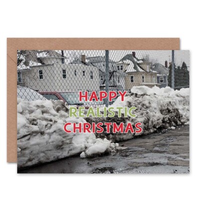 Alternative Christmas Xmas Dull Realistic Winter Funny Blank Greeting ...