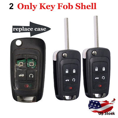 2X Remote Key Fob Case Shell Replacement For Chevrolet Equinox Camaro ...