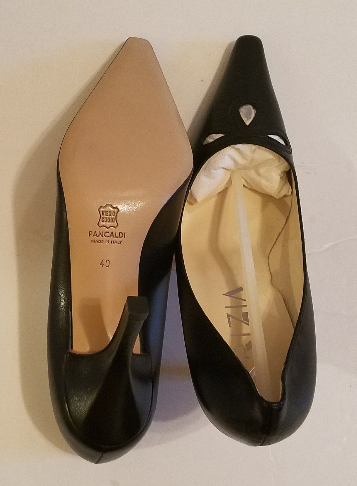 NWB Pancaldi Krizia Milano Women's Pumps Shoes Black sz 40 (8.5, 9) | eBay