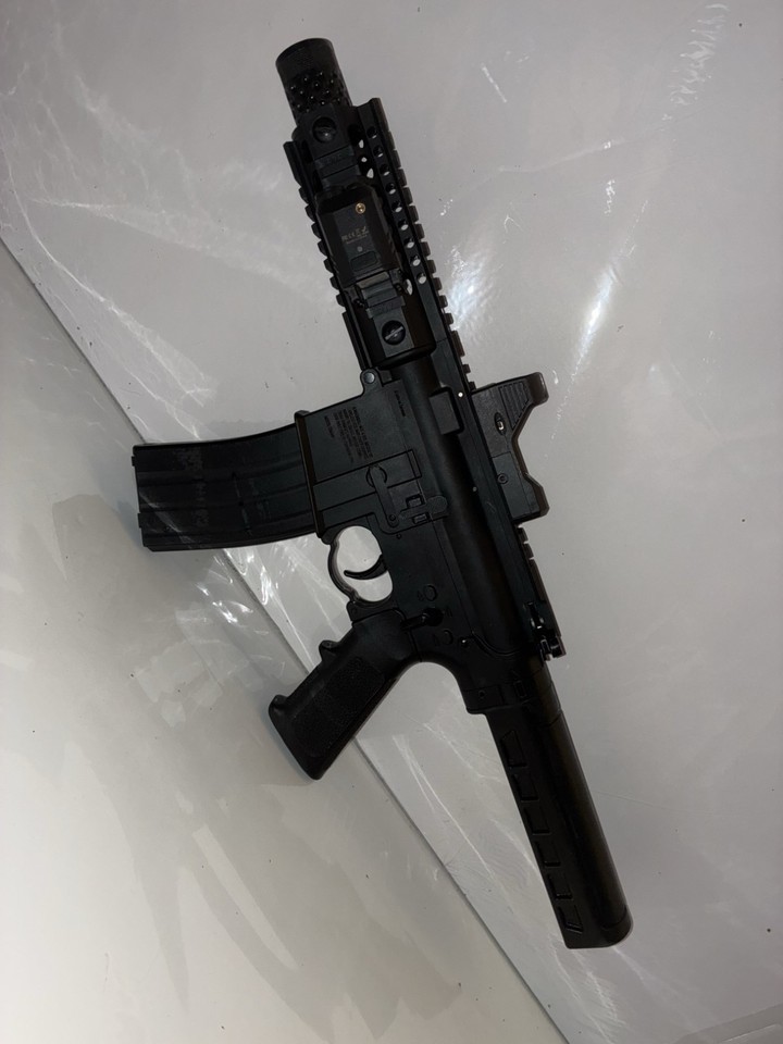 Crossman full auto bb gun A4P with optic and laser | eBay