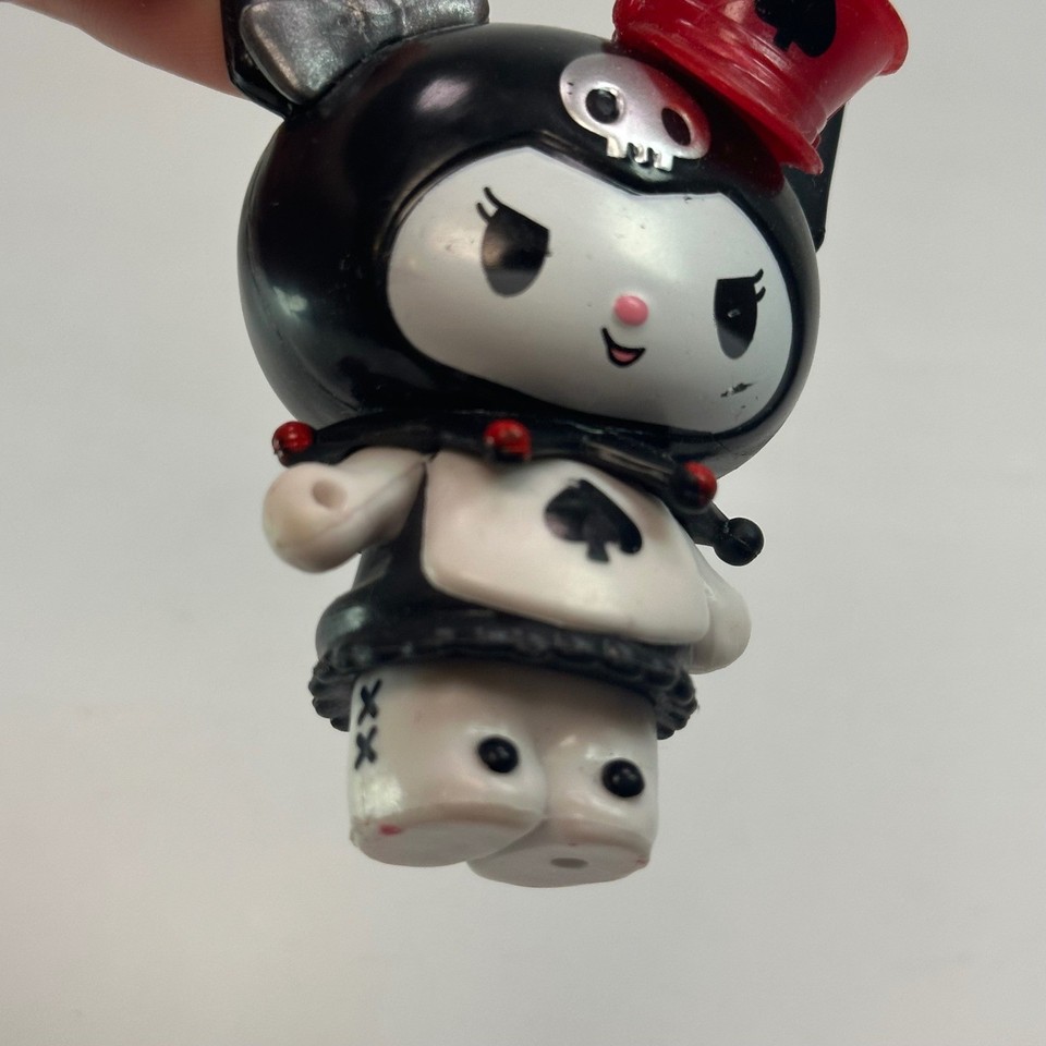 Sanrio Kuromi Figure Cute Skull Hat Black Red Ace Card Toy | eBay