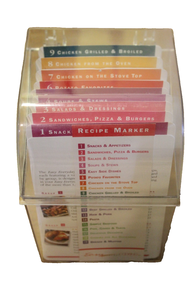 Vintage Easy Everyday Cooking Card Collection Bins 1-19 Group Recipes ...
