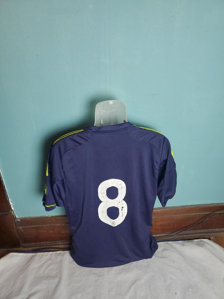 Adidas Real Madrid BWIN Soccer #8 Jersey LFP Blue Men's Size Large L ...