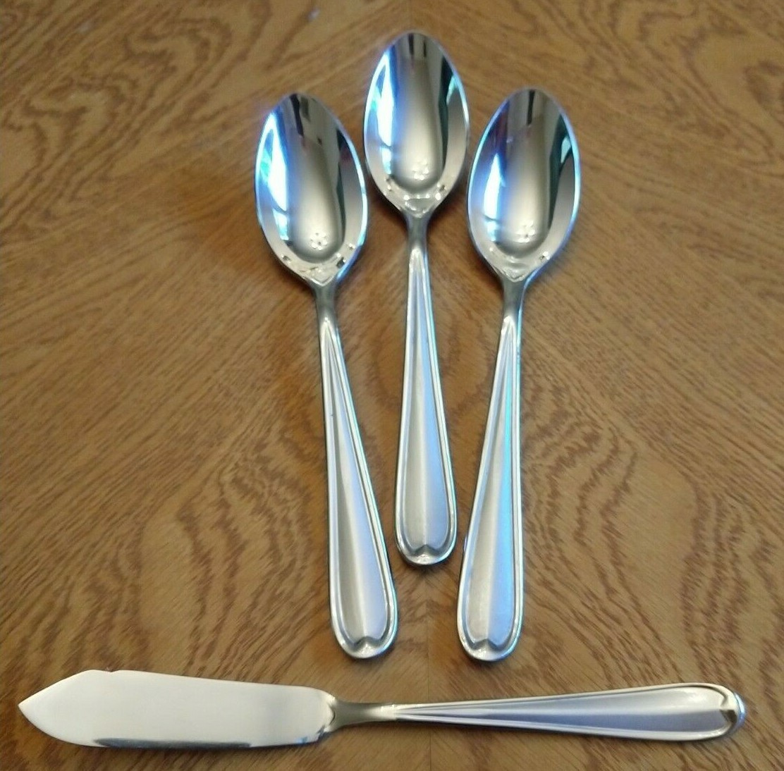 Set of 3 Oneida DYLAN Frosted 7" Stainless Place/Oval Soup Spoons ...