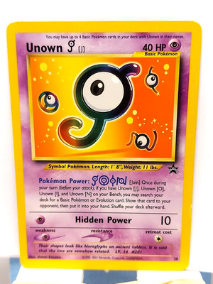 Pokémon TCG Unown J Wizards Black Star Promos 38 Regular Promo | eBay