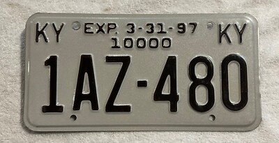 LICENSE PLATES KENTUCKY 1AZ-480 1997 1000 LBS. | eBay