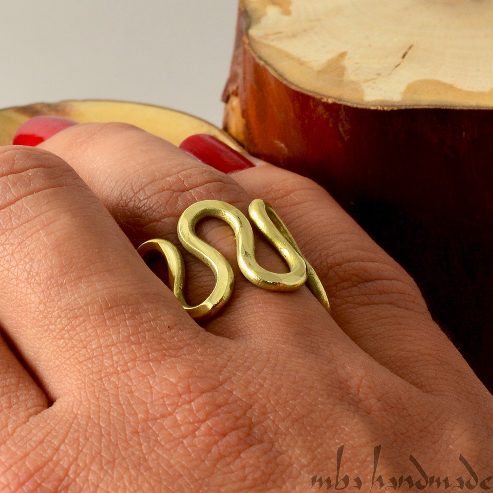 Hammered Brass Zig Zag Ring - Any Size - Unique Artisan Jewelry | eBay