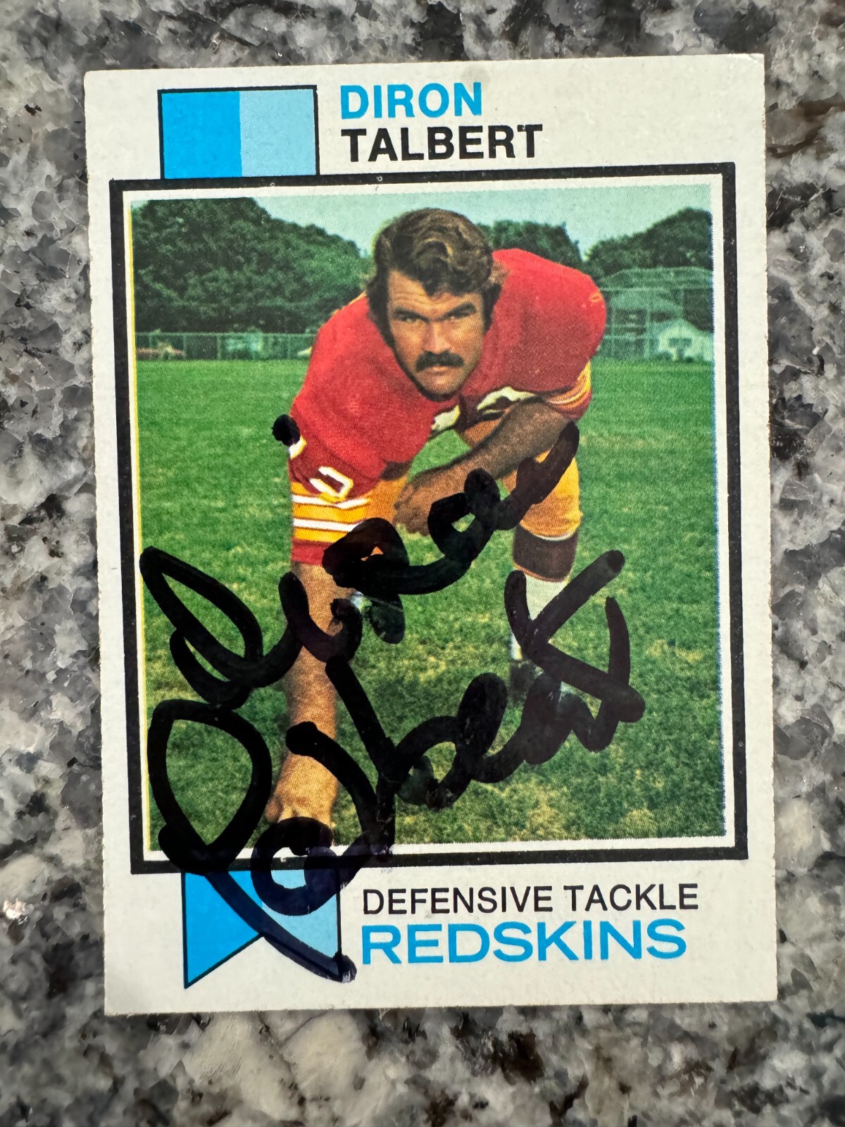 Diron Talbert Signed WASHINGTON REDSKINS Card 1973 Topps | eBay