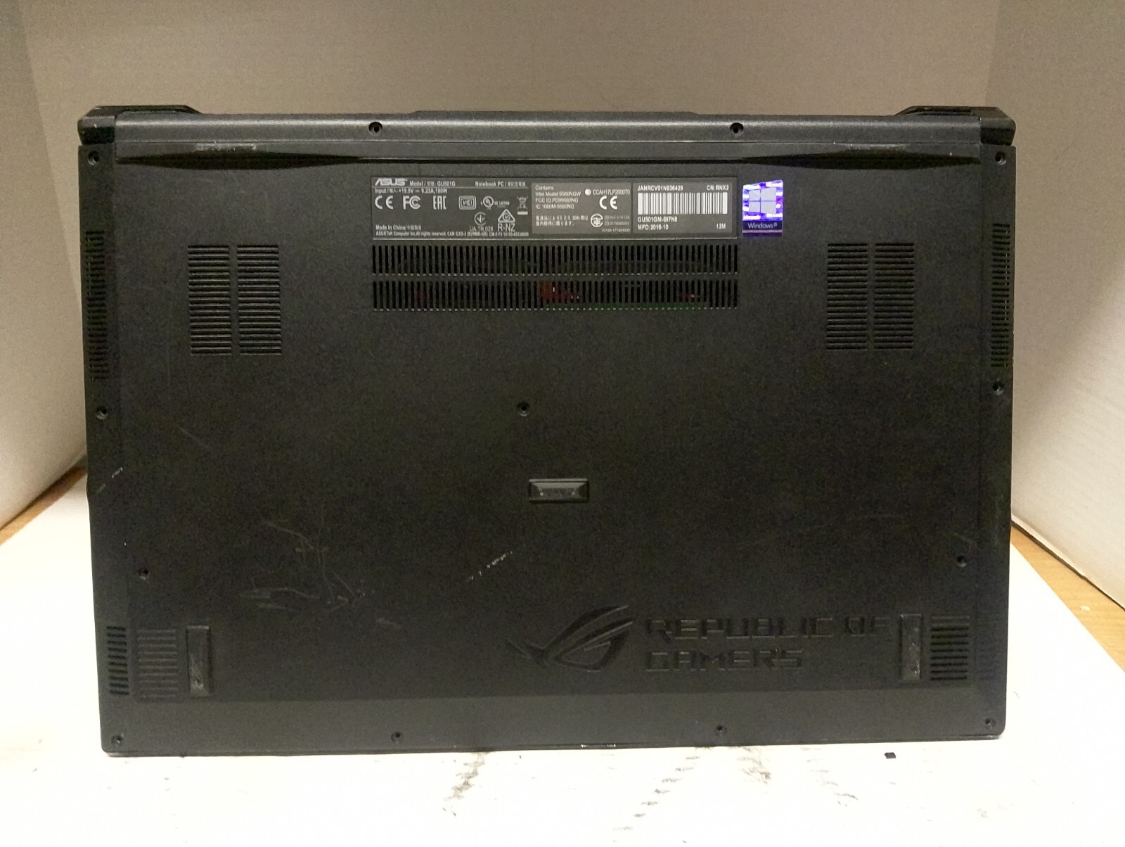 Asus ROG GU501G 15.6" Laptop i7-8750H 16GB RAM no HDD GTX 1060 | eBay