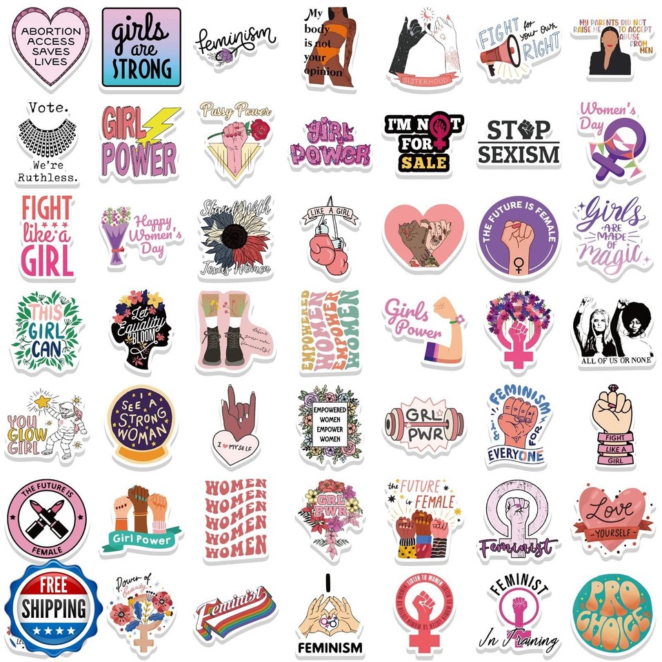 100Pcs Inspirational Feminist Stickers Pack,Girl Power Rights Fem | eBay