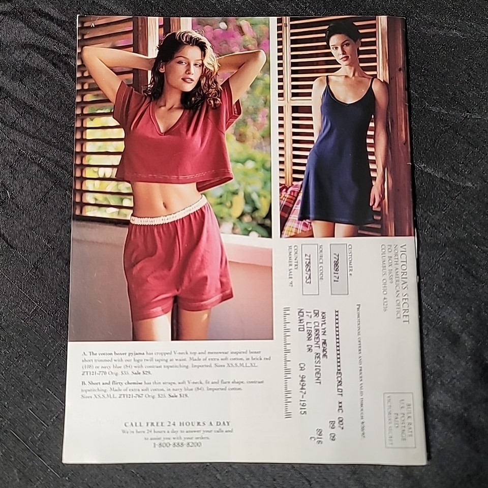 1997 Victoria's Secret Country Collection Summer Catalog Laetitia Casta ...