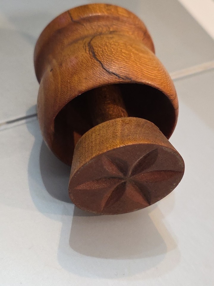 Vintage Antique Primitive Miniature Wood Butter Mold Press Stamp Star ...