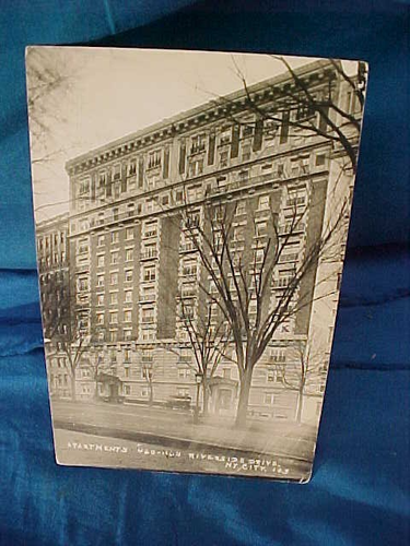 1913 APARTMENT BUILDINGS 460 RIVERSIDE DRIVE NY City REAL PHOTO ...