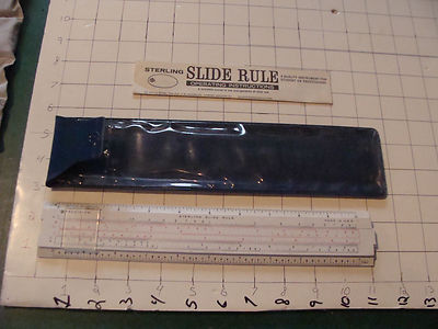 vintage SLIDE RULE: STERLING Plastic sp PRECISION w red line viewer w ...