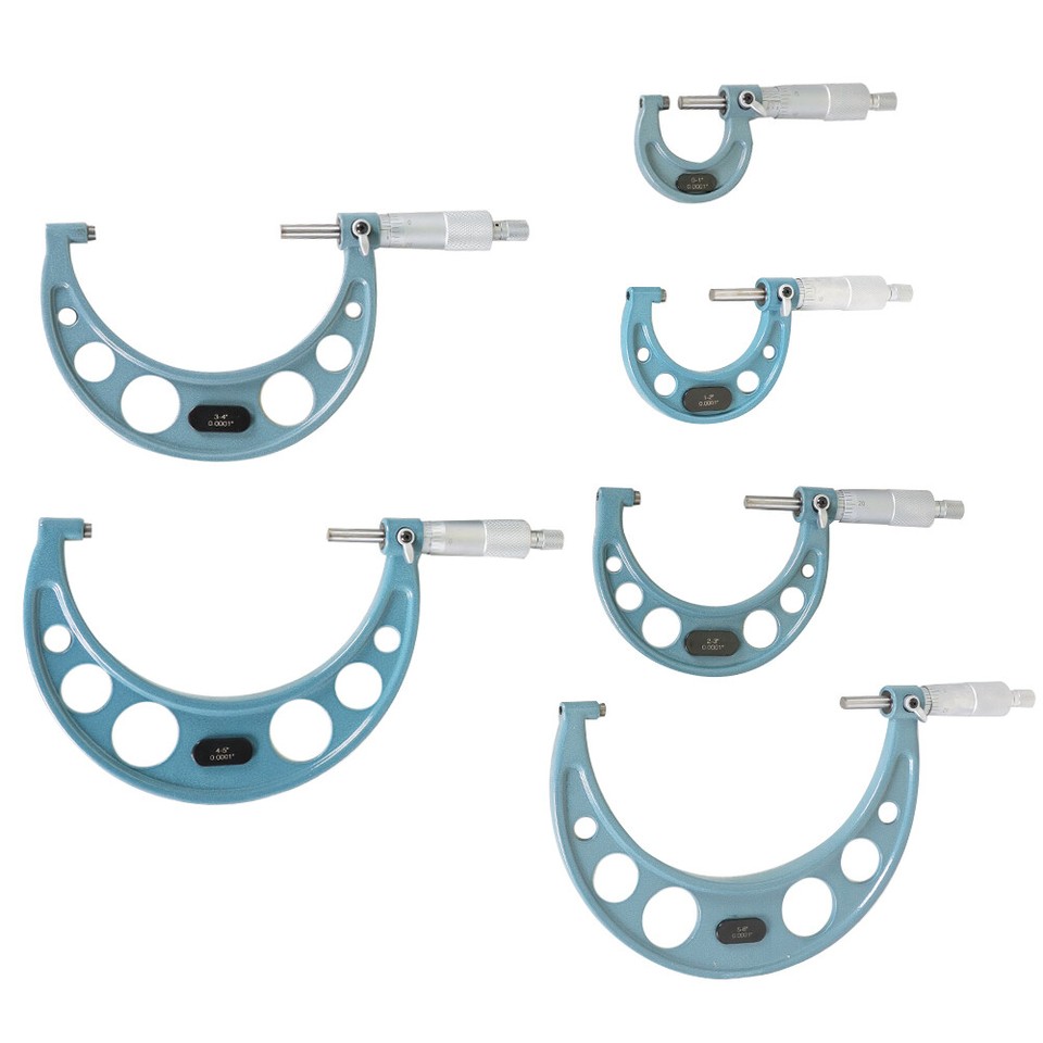 6Pcs Set 0.0001" Precision Outside Micrometer 0-6" Carbide Standards ...