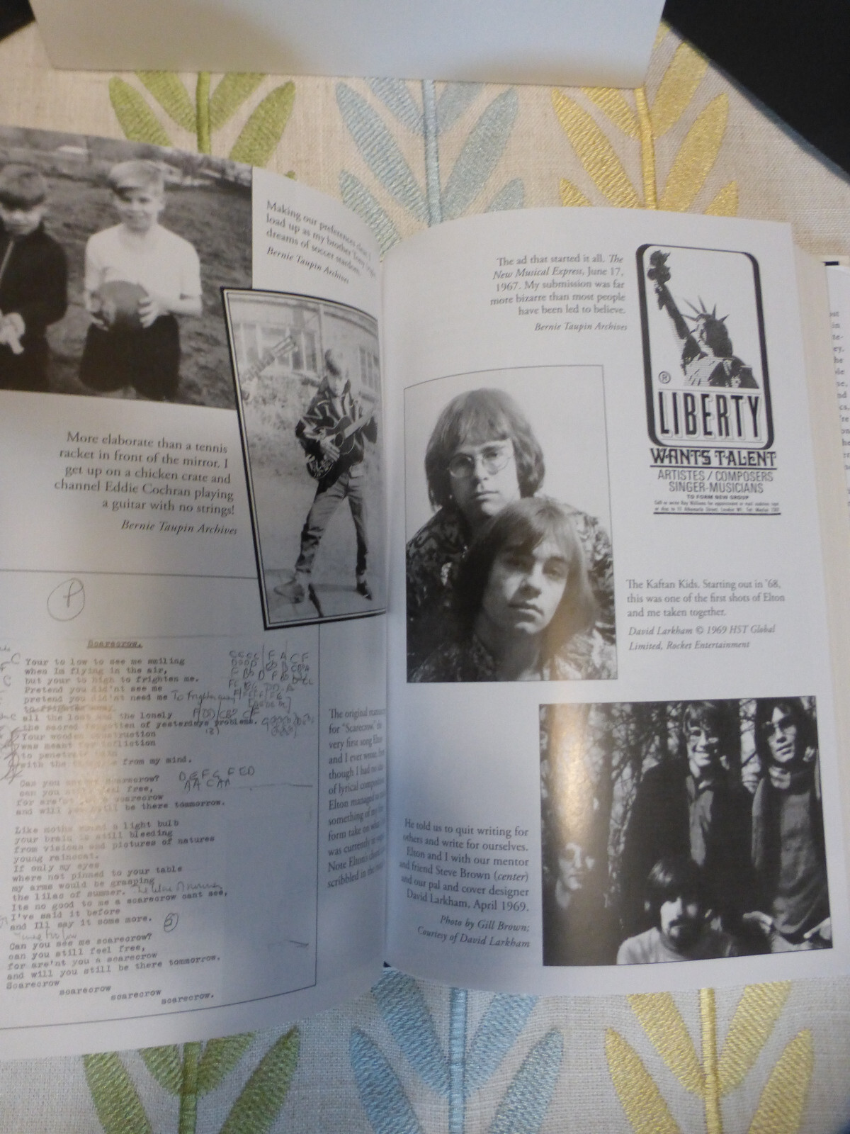 BERNIE TAUPIN SIGNED BOOK " SCATTERSHOT LIFE MUSIC ELTON AND ME " 1ST ...
