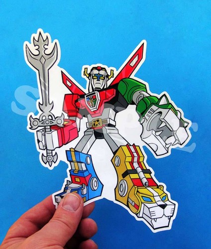 Voltron Vinyl Sticker LARGE 80s Cartoon Collectible Robot Decal | eBay