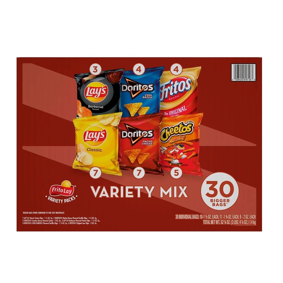 Frito-Lay Company, Frito Lay Variety Mix Variety Packs, 30 Count | eBay