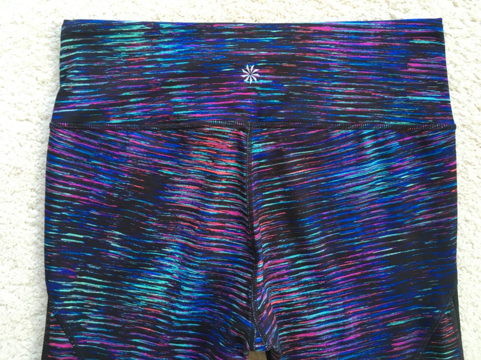 ATHLETA HIGH RISE INTERSTELLAR MESH CHAT 7/8 TIGHT MULTICOLOR SZ M NEW ...